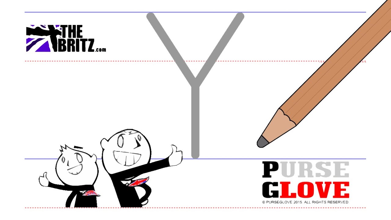 Writing English Alphabet - uppercase Y - YouTube