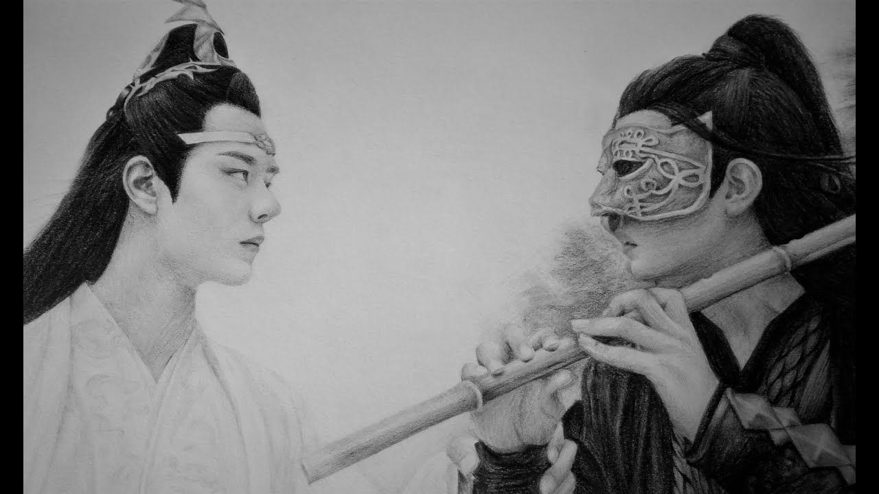 Lan Wangji & Wei Wuxian Flute Reunion Scene with My Pencil Drawing ...