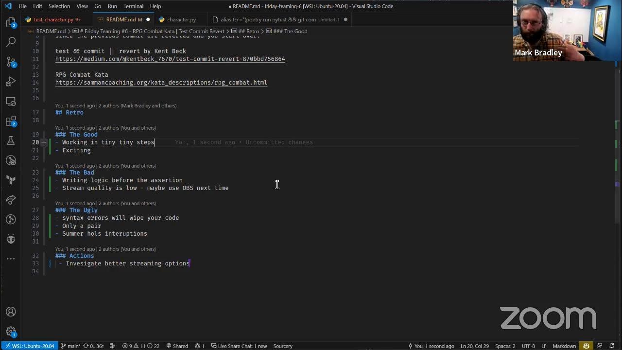 Friday Teaming #6 - RPG Combat Kata | Test Commit Revert - YouTube