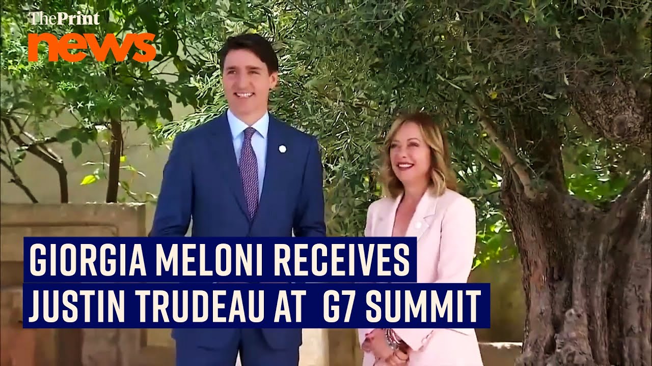 Italian PM Giorgia Meloni receives Canadian PM Justin Trudeau, as he ...