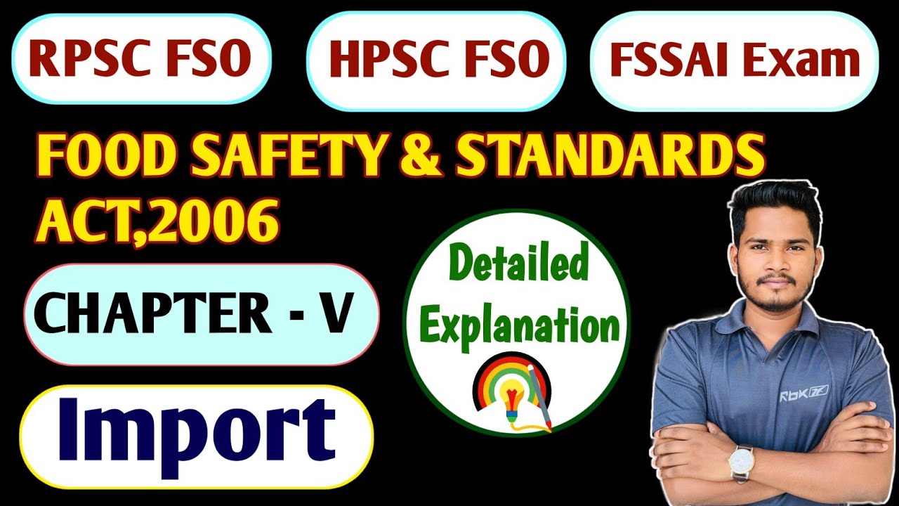 Food Safety Act Chapter 05 | FSSA 2006 |Food Law| Rajasthan & Haryana ...