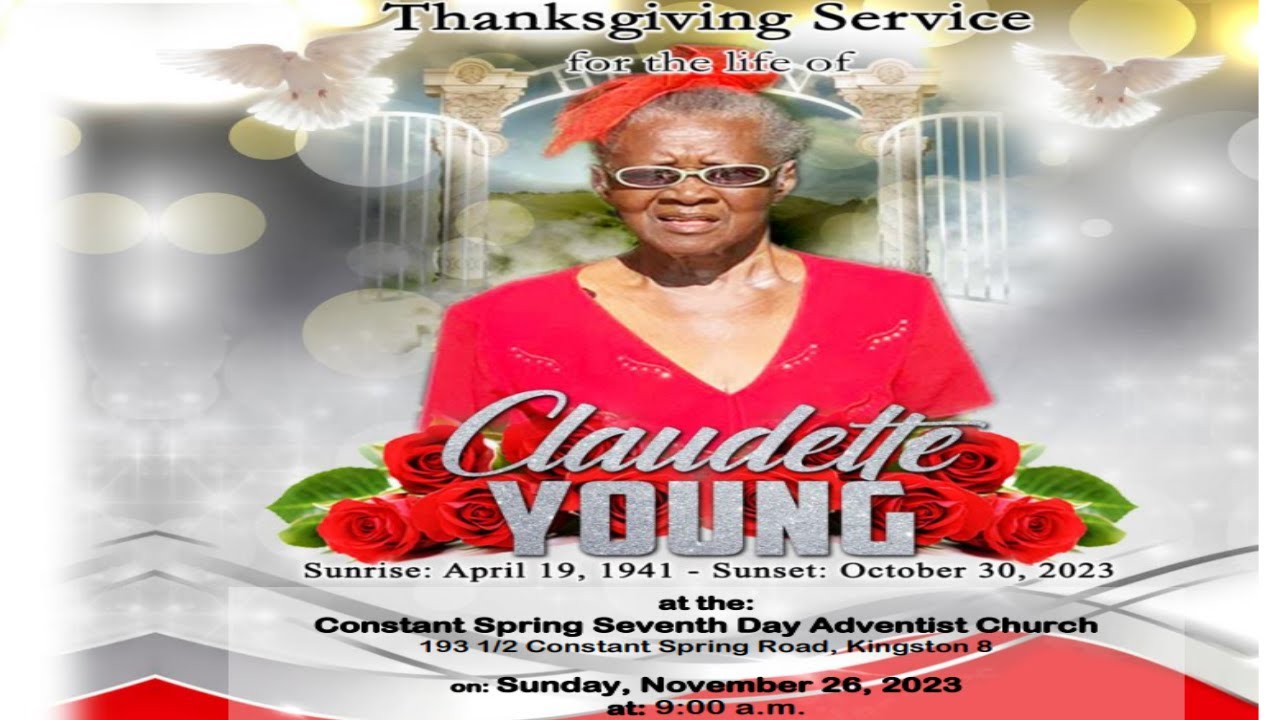 Thanksgiving Service for the life of Claudette Young - YouTube