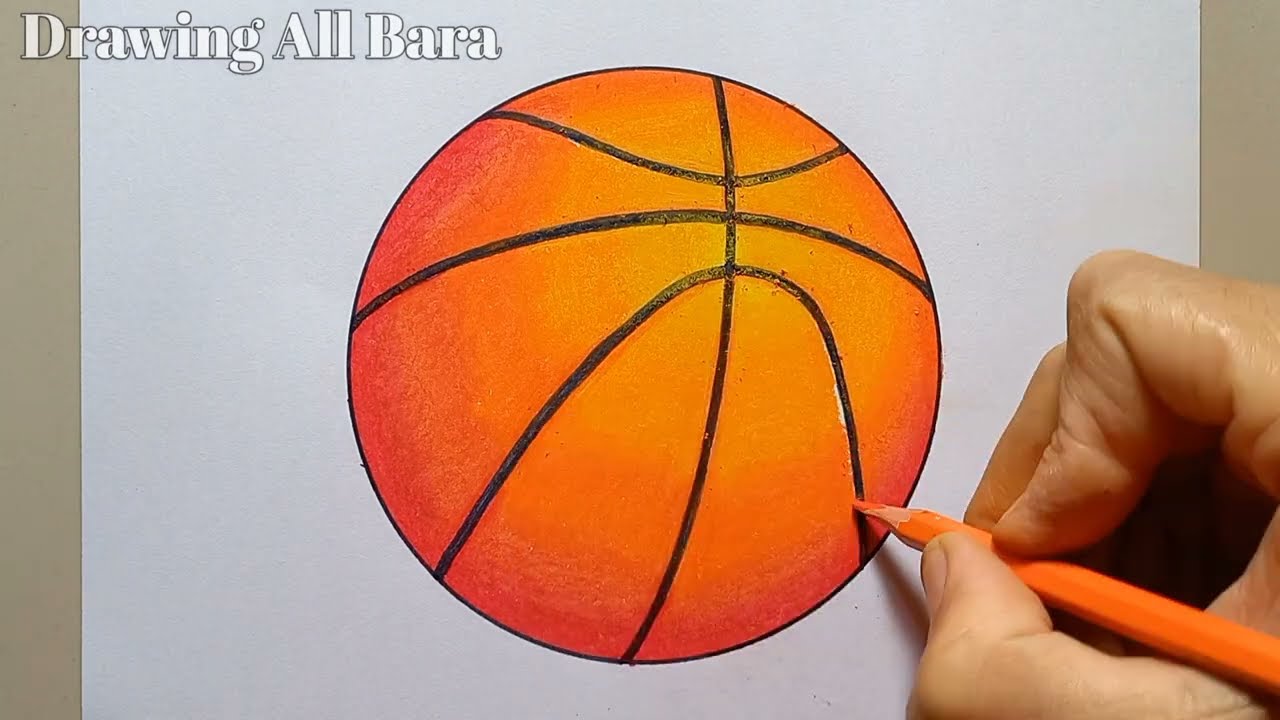 How to Draw an Easy Basketball | Drawing Basketball - YouTube