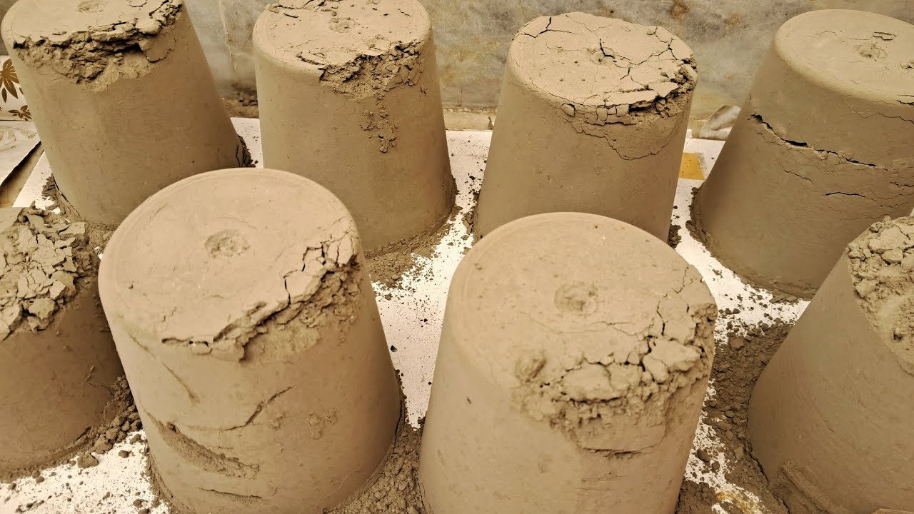 ASMR : Pure soft dusky cement in cylindrical shape I soft cement ...