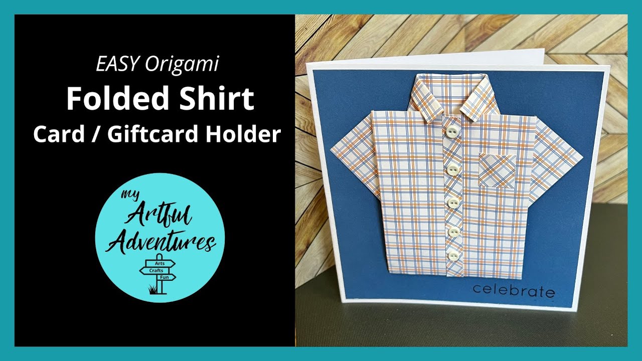 Origami Folded Paper Shirt | Gift Card Holder | Card - YouTube