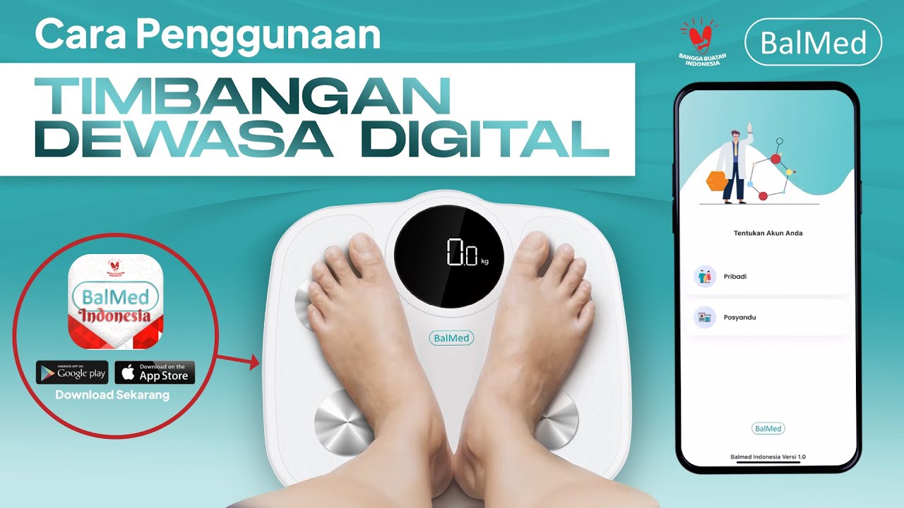 Cara Penggunaan Timbangan Dewasa Digital BalMed - YouTube