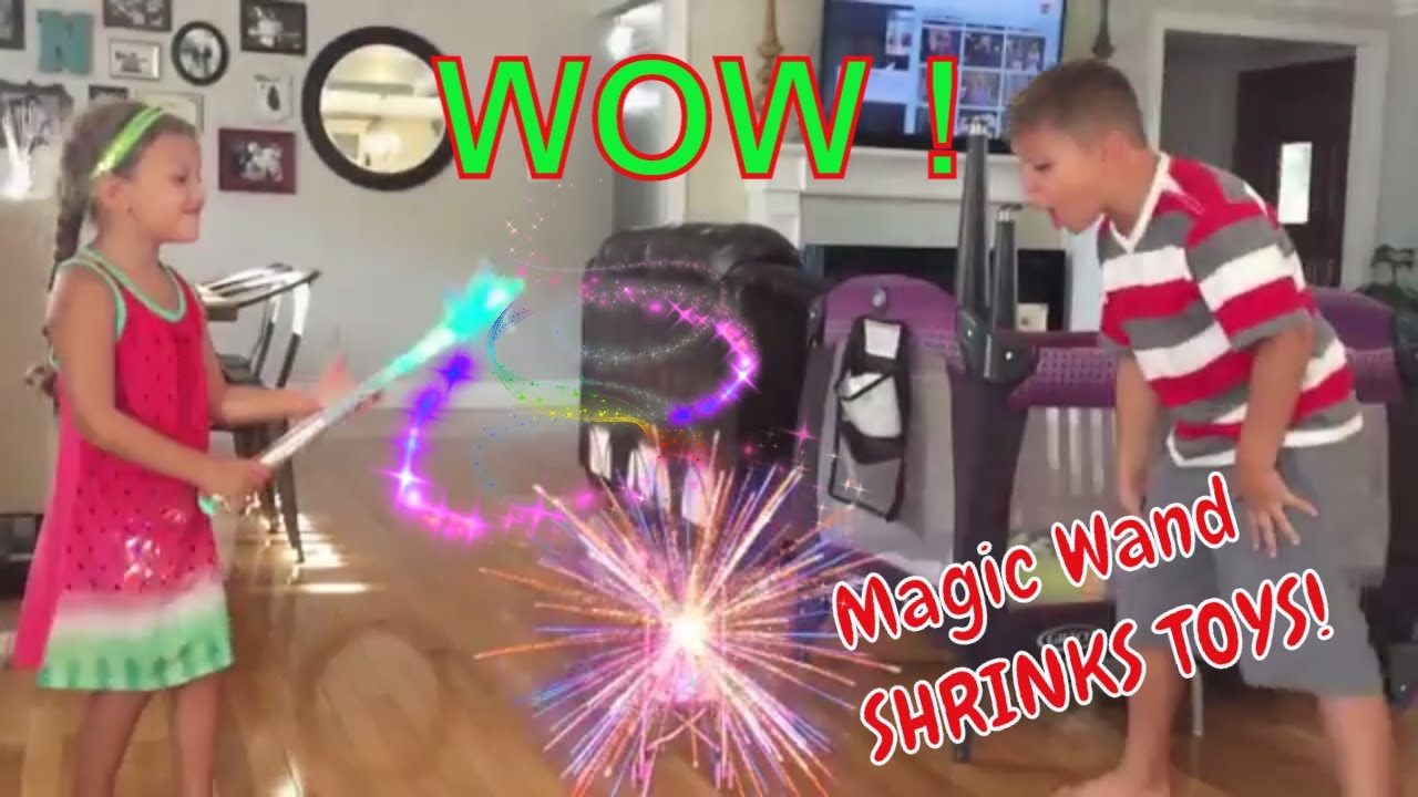 MAGIC Wand SHRINKING Powers! Huge to Crazy Small! Gavin gives SHRINKING ...