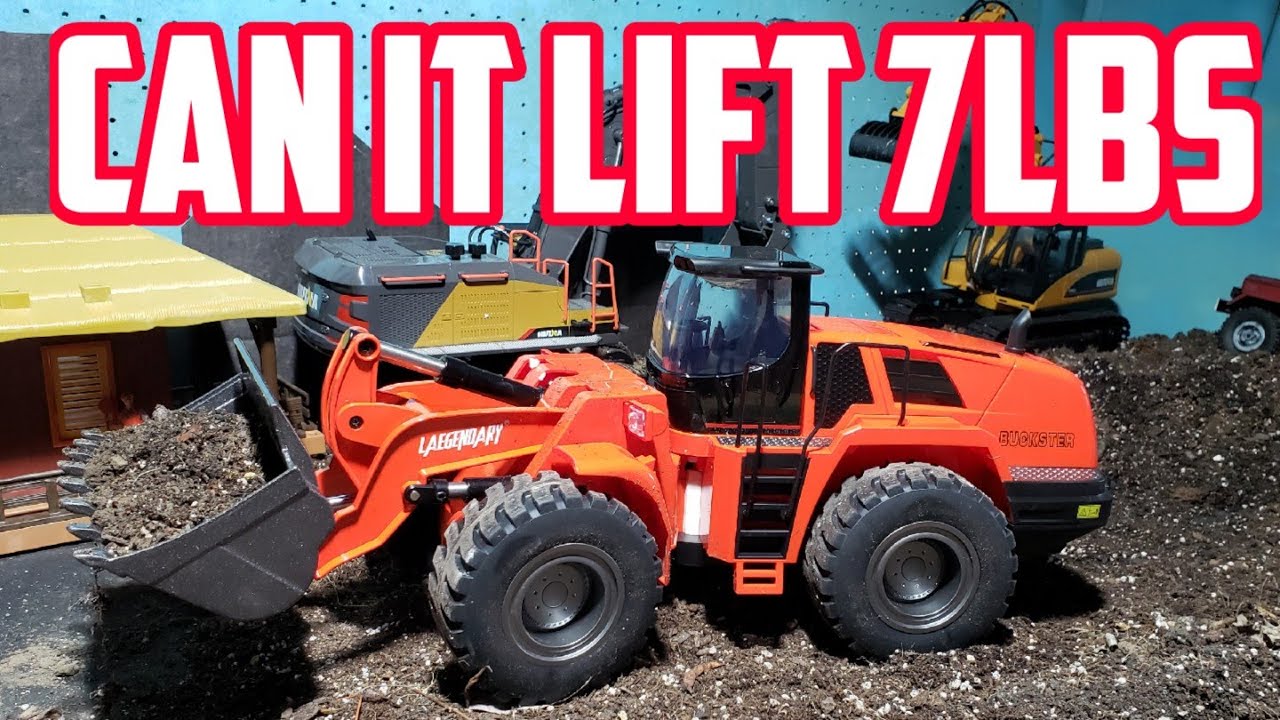 legendary rc front loader review can it lift 7 lbs #rcfrontloader - YouTube