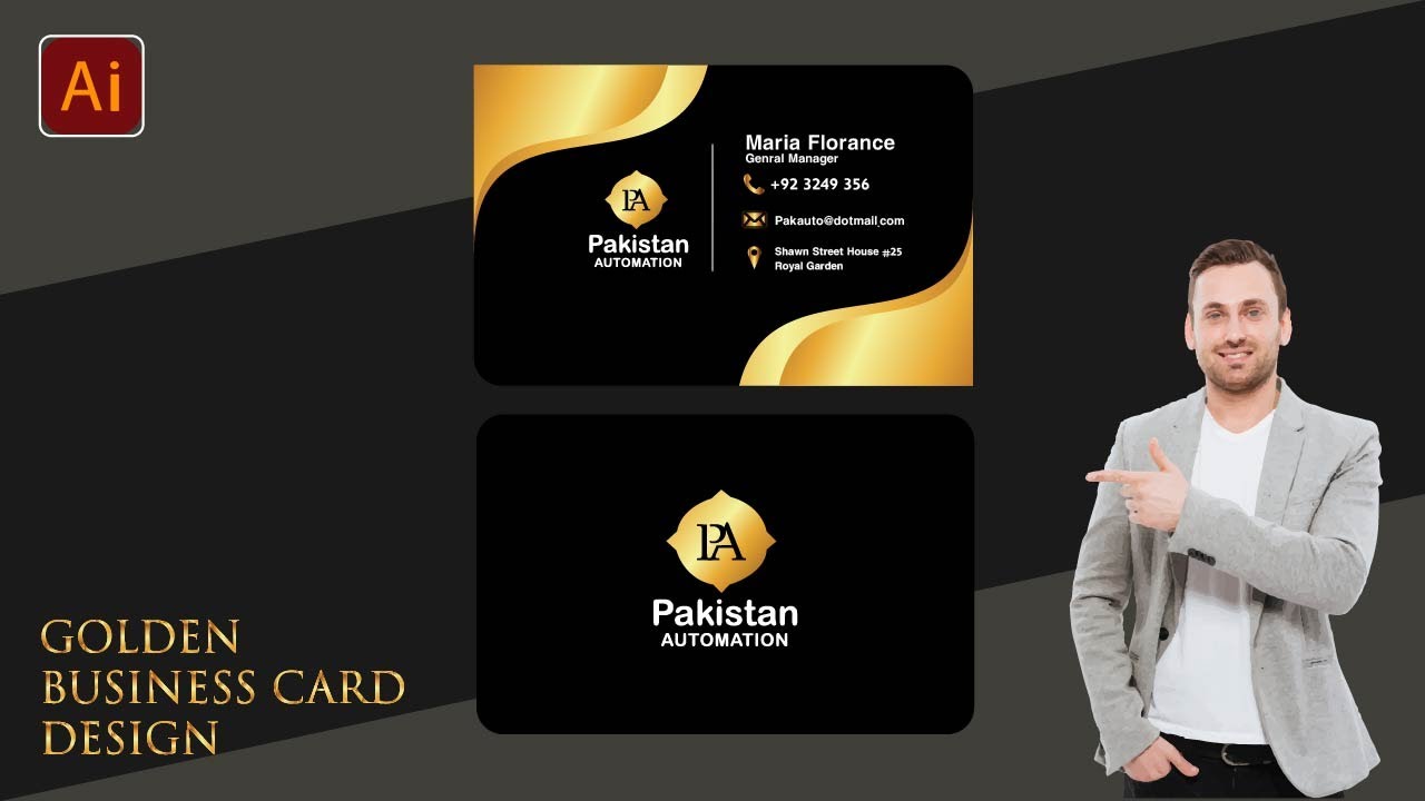 Golden Business Card Design How To Create Business Card In Adobe Golden Business Card Design How To Create Business Card In Adobe