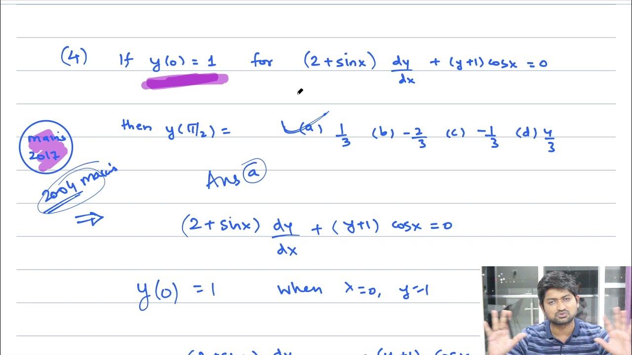 Differential Equations 03 | Variable Separable Method | JEE/BITSAT/CET ...