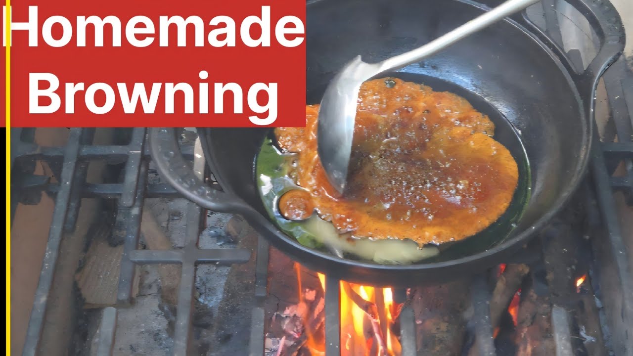 How to make Browning , (BURN SUGAR) Outdoor cooking - YouTube