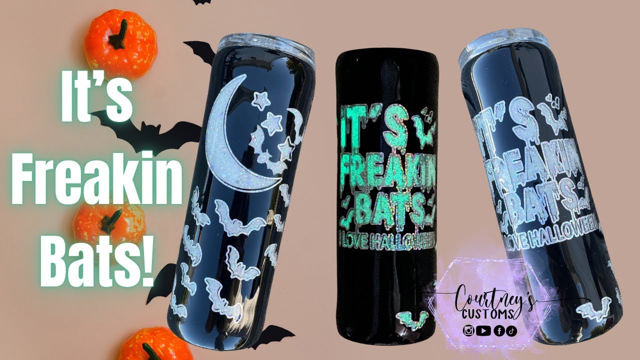 IT'S FREAKIN BATS! Glow In The Dark Peekaboo Halloween Tumbler - YouTube