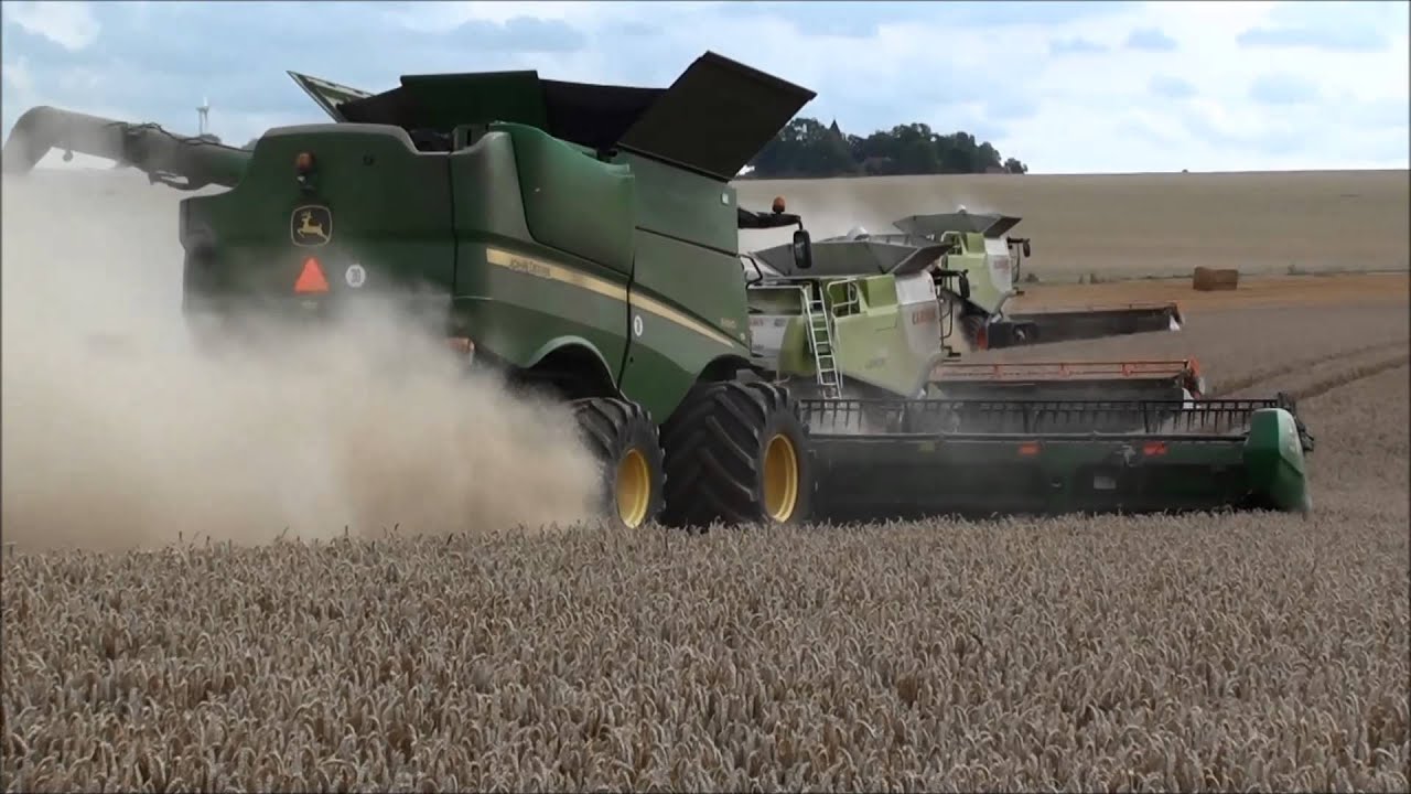 John Deere S690i with 640D Sweden 2013 - YouTube