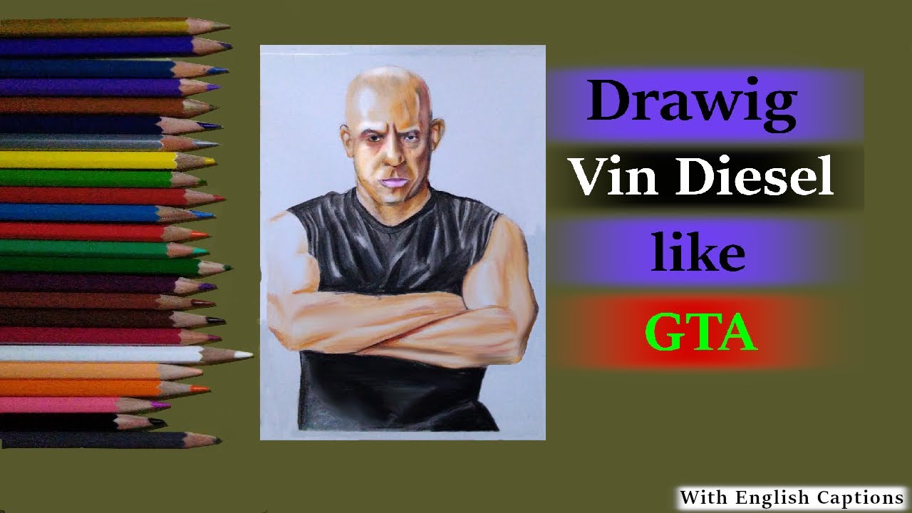 Drawing Vin Diesel in Gta Style | MastersArtLab| - YouTube