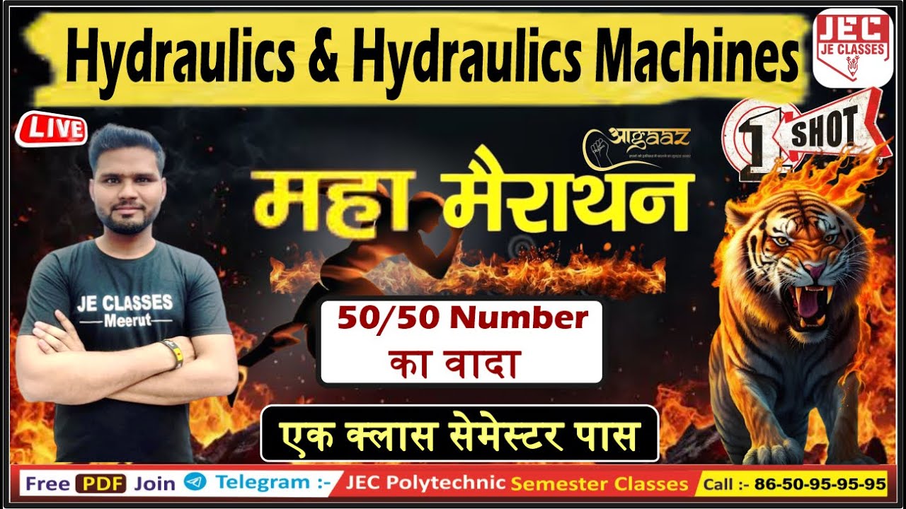 Hydraulics & Hydraulics Machines महा-मैराथन Class Civil Engineering 3rd ...