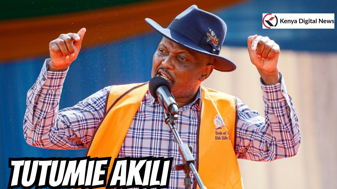 'TUTUMIE AKILI!' Moses Kuria ROARS in front of DP KINDIKI in Embu as he ...