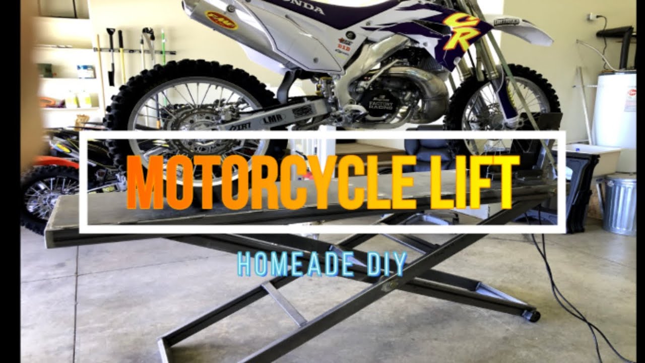 DIY motorcycle lift - YouTube