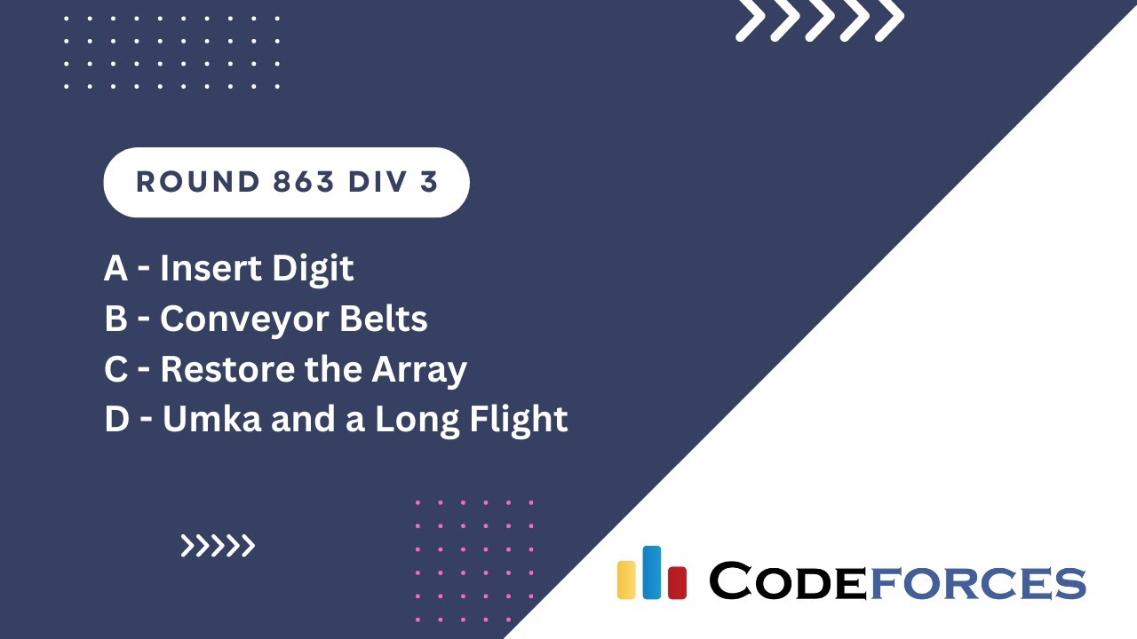 Codeforces Round 863 Div 3 | A B C D | Video Editorial C++ - YouTube