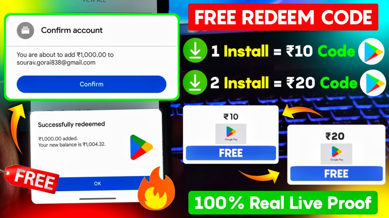 Free Redeem Code | Free Google Play Redeem code | How To Get Redeem ...