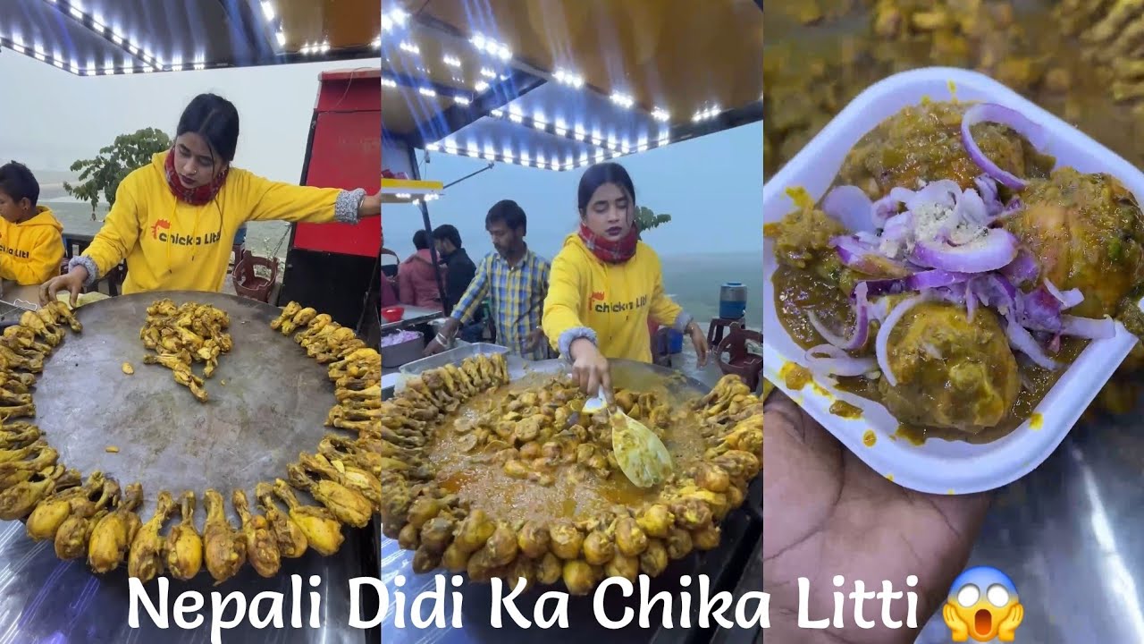 Super Cute Nepali Girl Selling Chicken Lithi in Patna | Indian Street ...