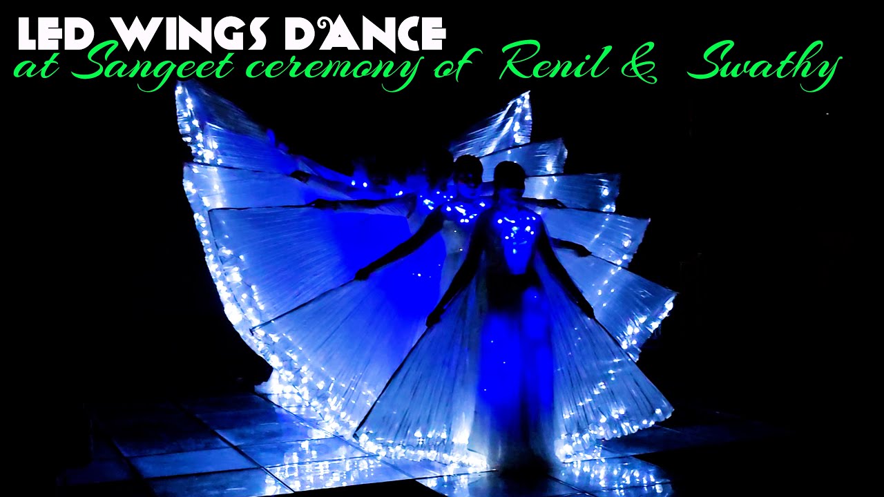 LED Butterfly dance | Sangeet ceremony of Renil & Swathy - YouTube