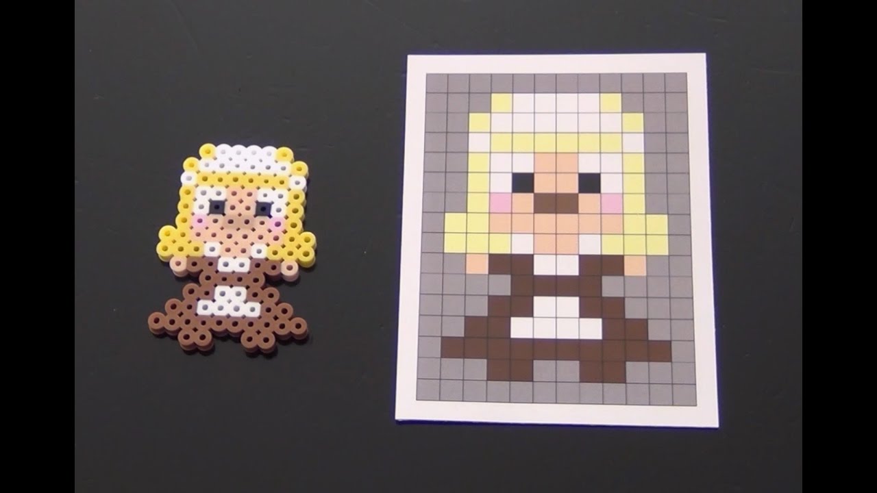 How to Make a Cute Perler Bead Pilgrim Girl - YouTube