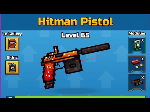 Pixel Gun 3D Mythical Hitman Pistol level X modules review - YouTube