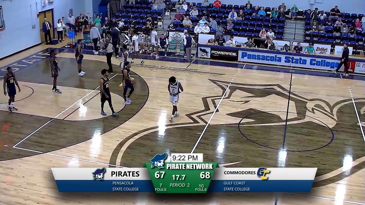 Pensacola State College Men's Basketball PSC Pirates vs Gulf Coast ...