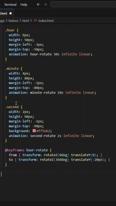 Hypnotic Spiral Clock with Pure HTML/CSS (No JavaScript!) - YouTube