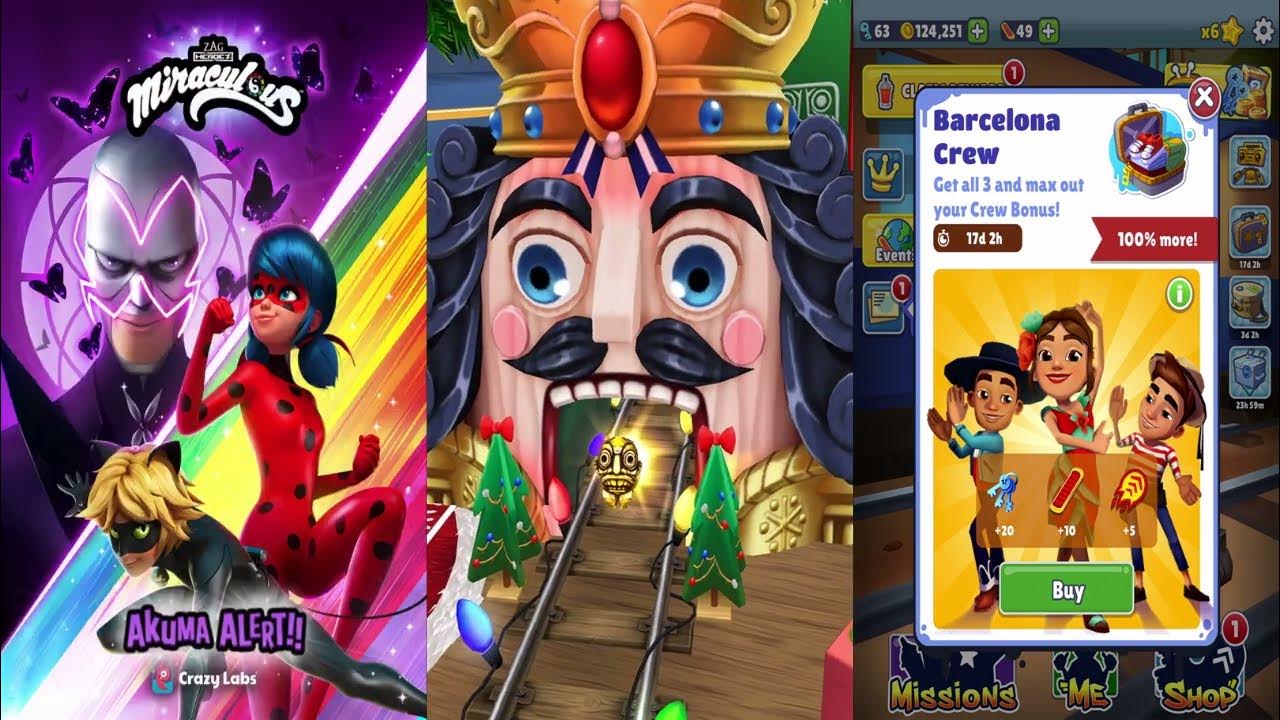 Miraculous Ladybug e Chat Noir 🐞 Vs Temple Run 2 🏃‍♀️ Vs Subway Surfers 🎃 - YouTube