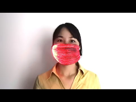 Washable 7 Color Changing Fibre Optical LED Flashing Mask