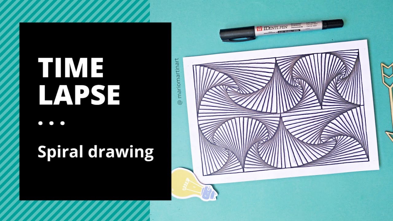 Spiral Drawing with Paradox Pattern | Oddly Satisfying Timelapse - YouTube