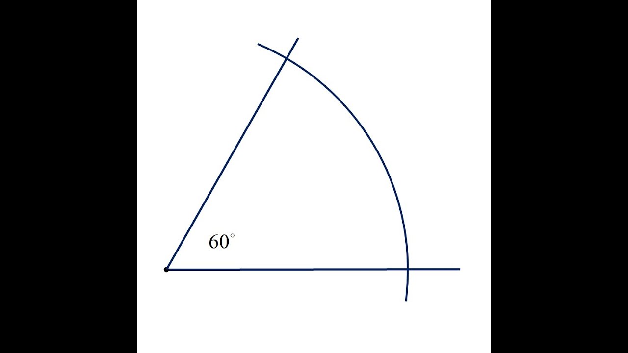 Costruzione angolo di 60 gradi - YouTube