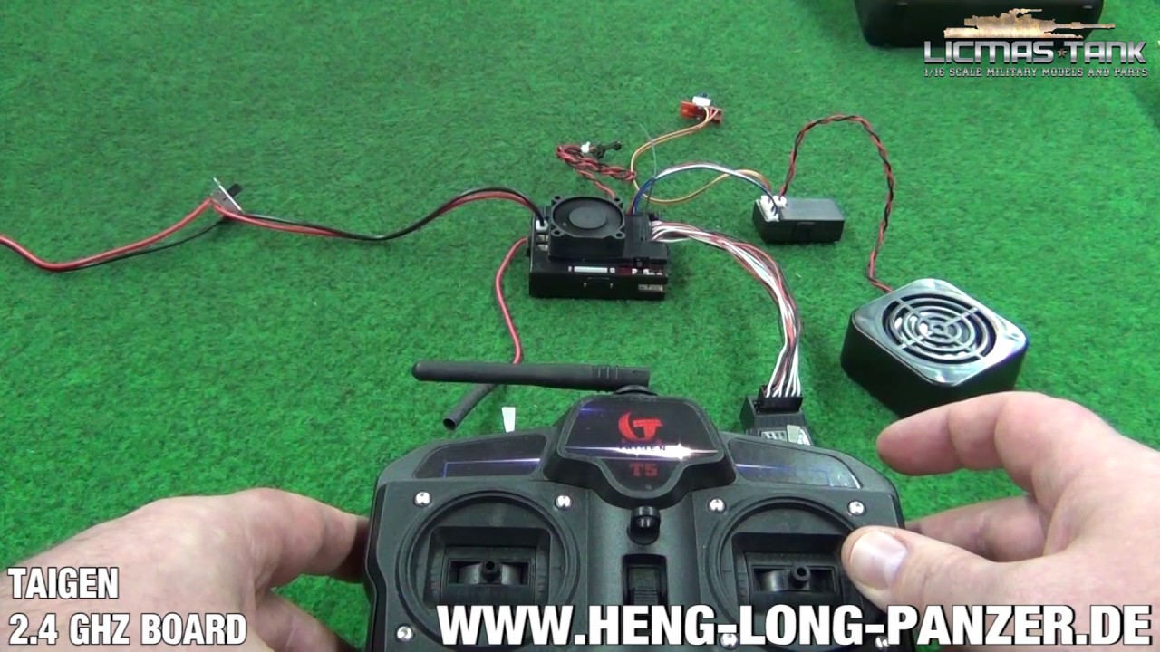 NEUE 2.4 GHZ TAIGEN PLATINE / NEW 2.4 GHZ RC BATTLE TANK TAIGEN BOARD ...