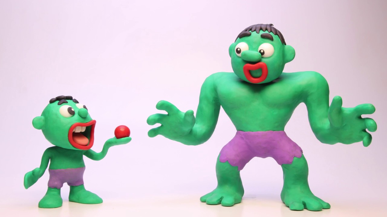 Superhero Babies 💕 Learning colors with Baby Hulk Play Doh Stop Motions ...