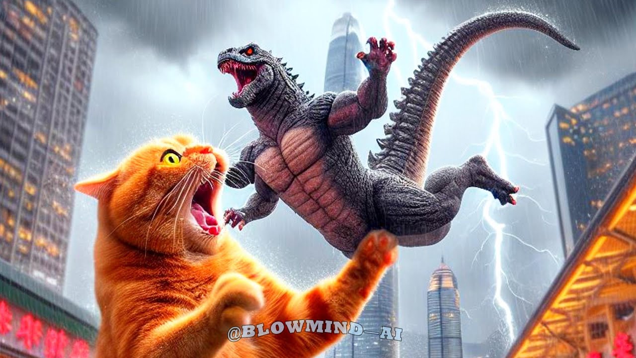 Cat VS Godzilla Round4 (Hong Kong) 🐱😡 #cat #cute - YouTube