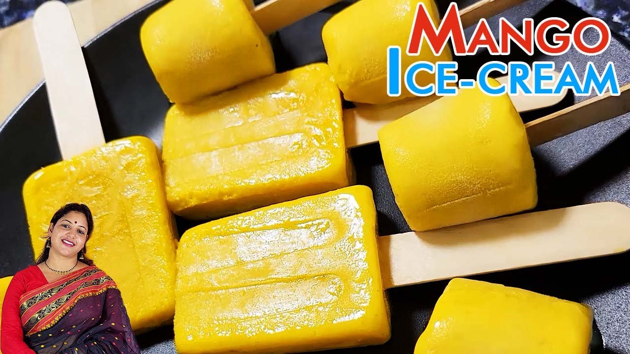 Mango Ice Cream Recipe in Bengali | পাকা আমের আইসক্রিম রেসিপি। Mango ...