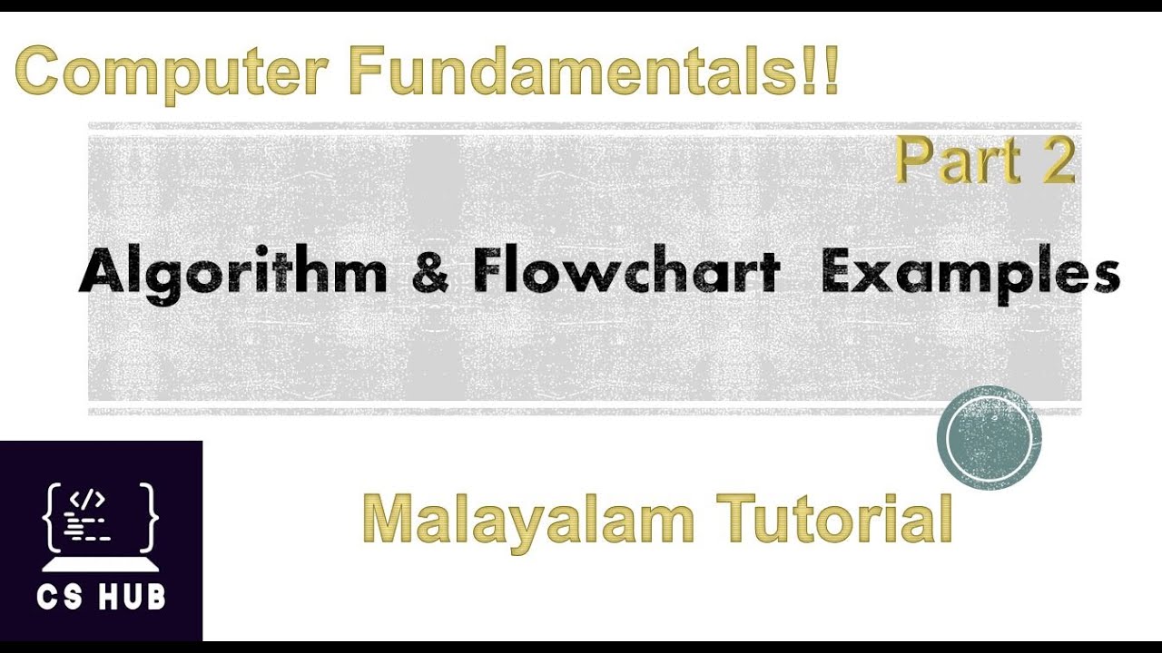 Algorithm And Flowchart Examples Part 2 Malayalam Tutorial Youtube 2019