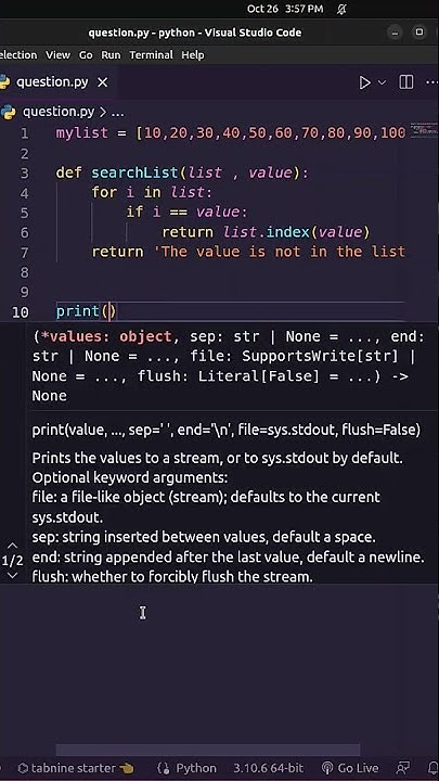 Find Search Elmentt A List Linear Search Using Python Search Python Youtube 