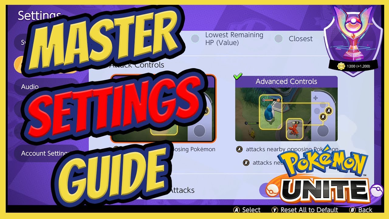 What Settings Do I Use At Master? Pokemon UNITE Best Settings Guide ...