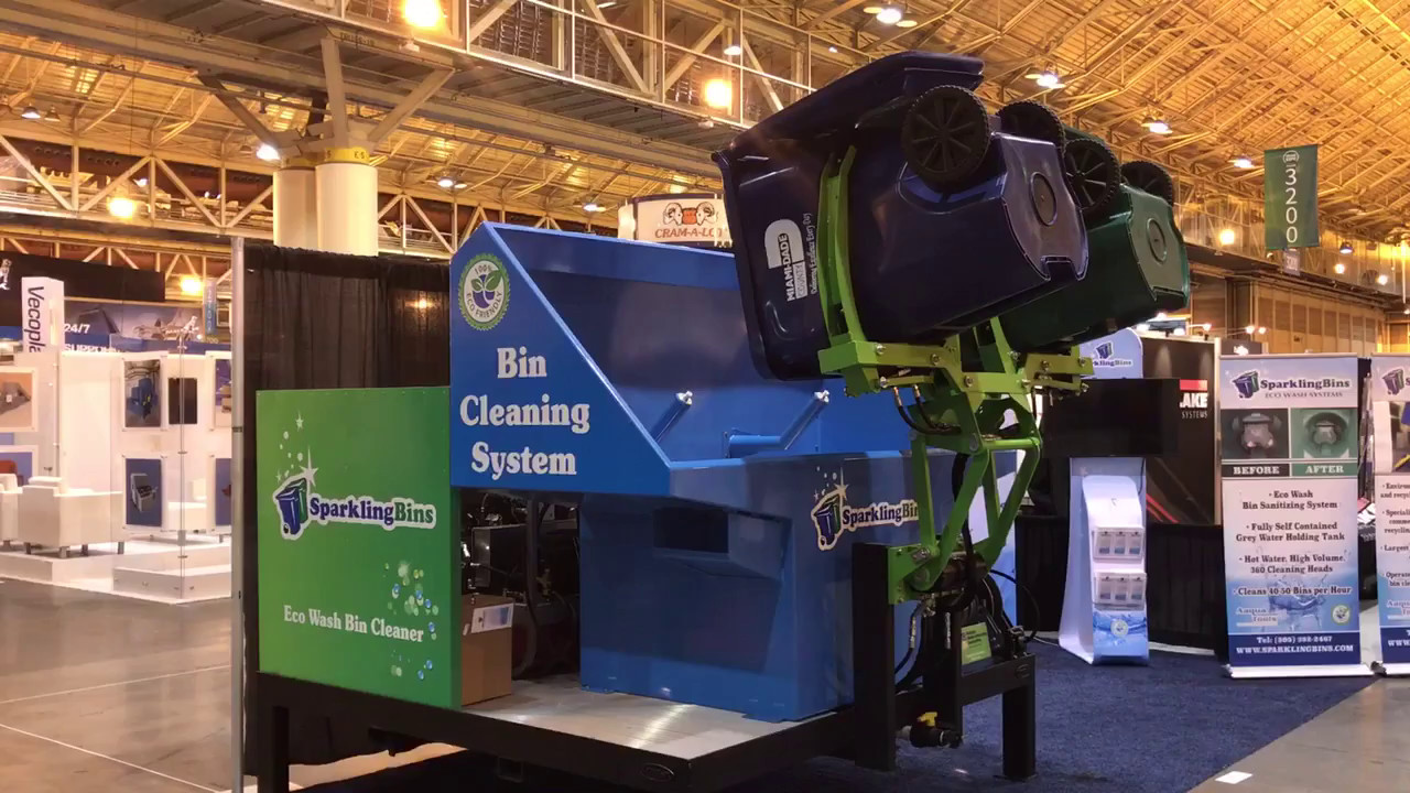 Waste Expo 360 - 2017 - Trash Bin Cleaning Systems - YouTube