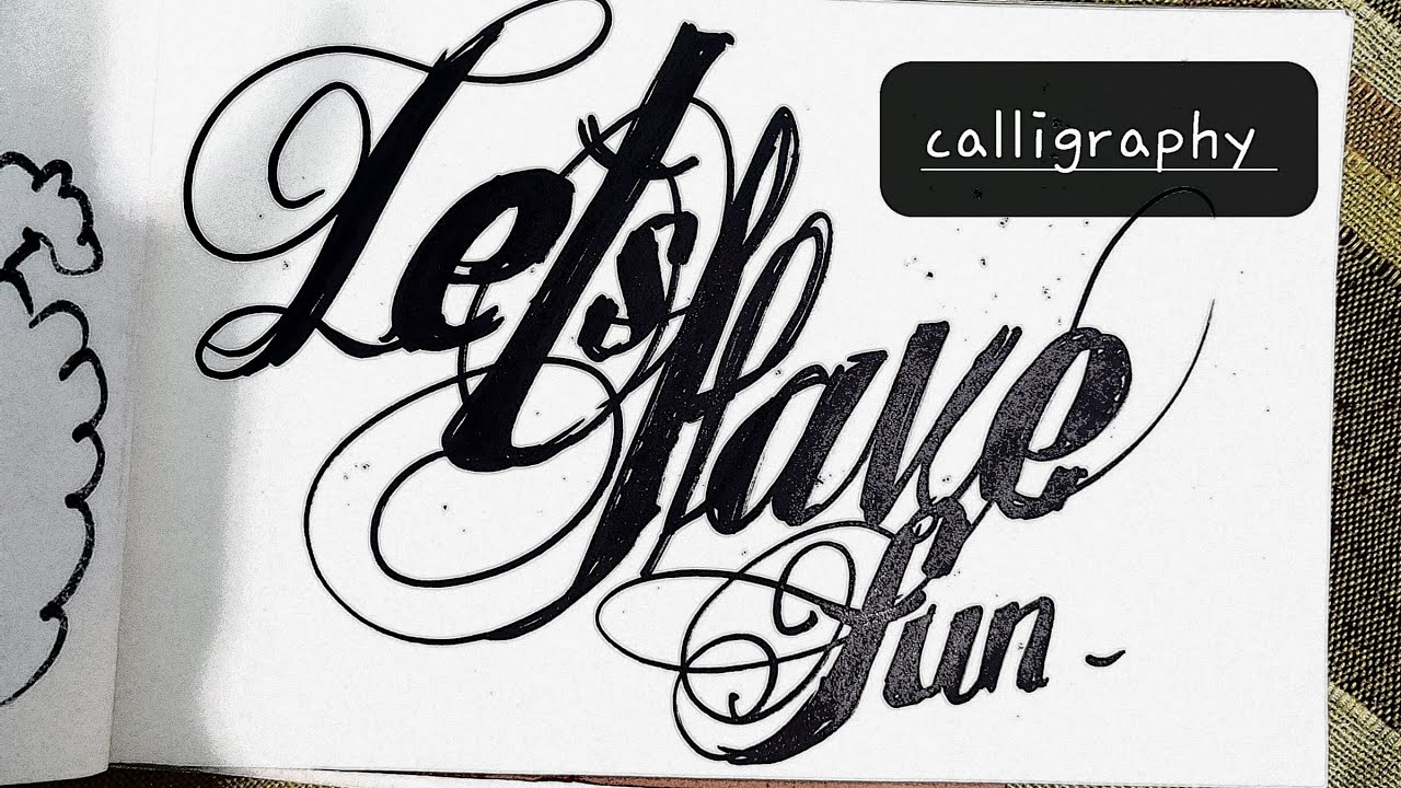 calligraphic Art l let's hav some fun with calligraphy - YouTube