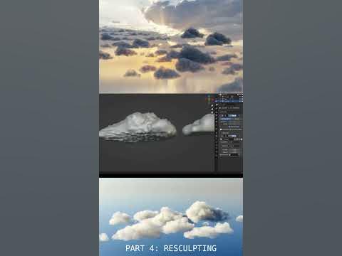 How to Make 3D Clouds in Blender Part 4- Resculpt - YouTube