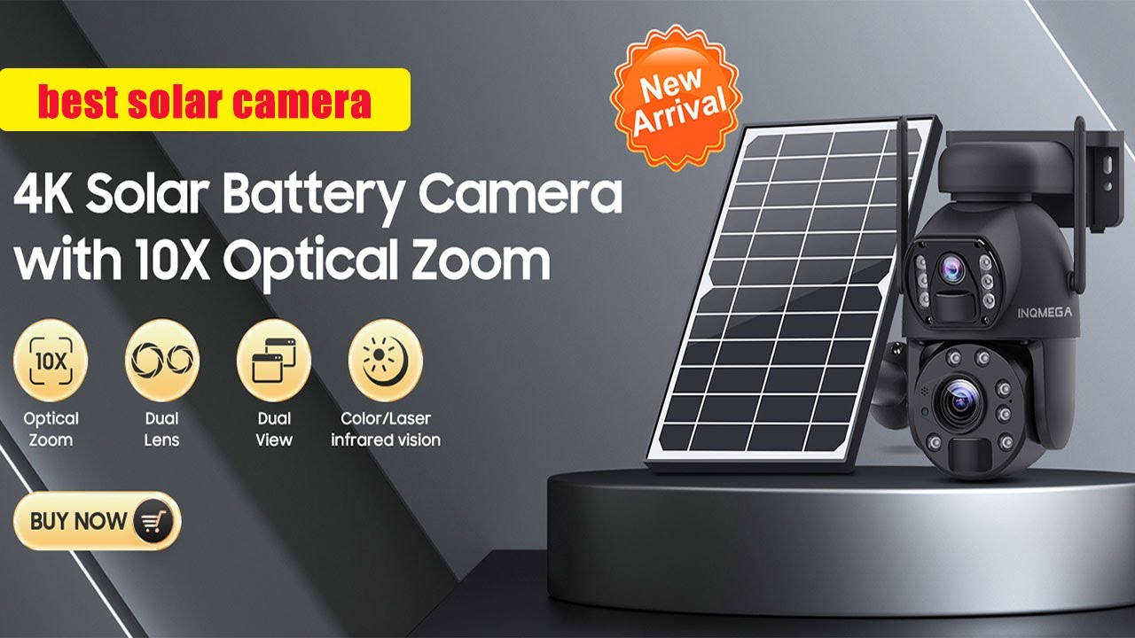 The best solar camera with 10X Optical Zoom - YouTube