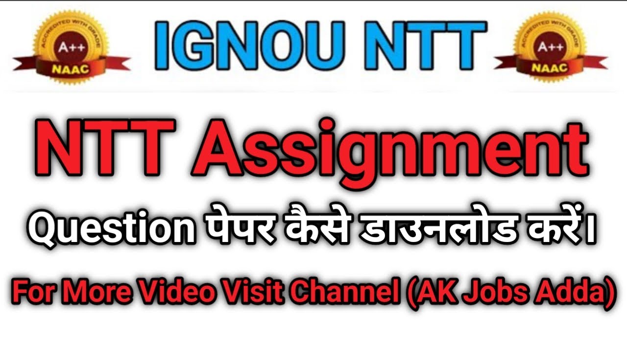 NTT Assignment 2023 In Hindi. NTT Assignment Kaise Banaye. #nttassinment2023inenglish # ...