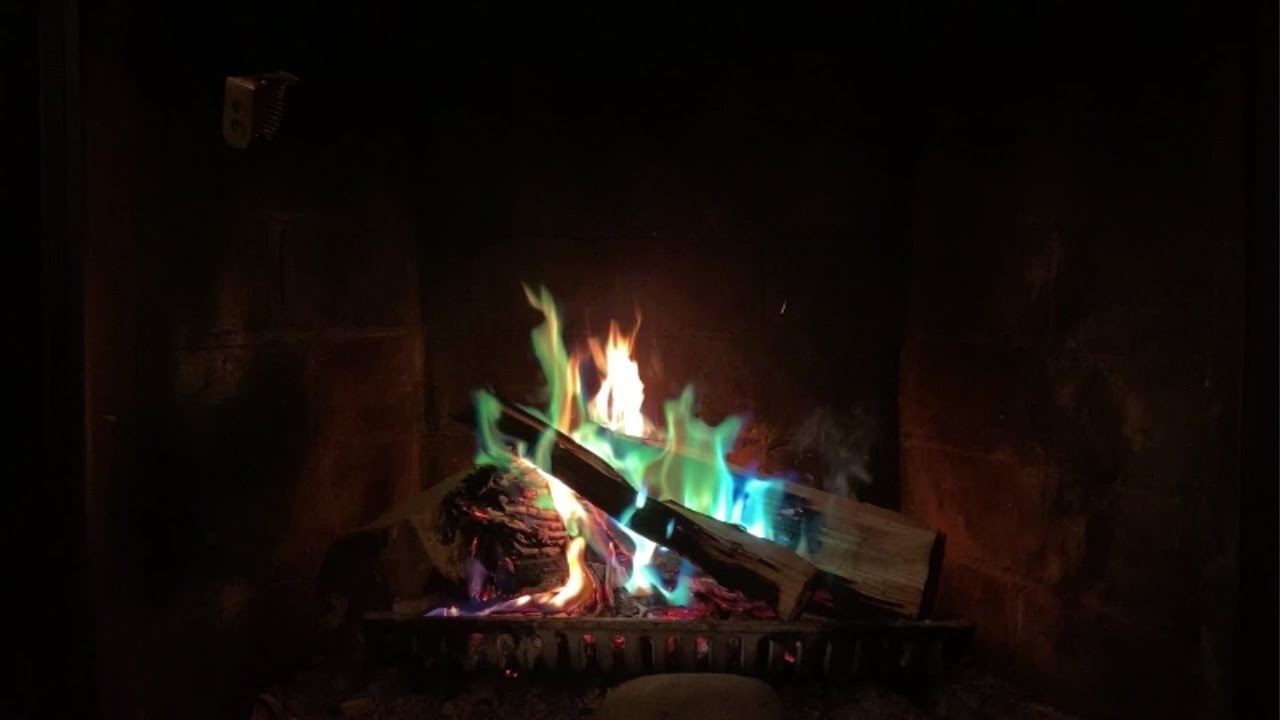 Blue Flame Fireplace with Crackle Sounds | Ambiance Fire - YouTube