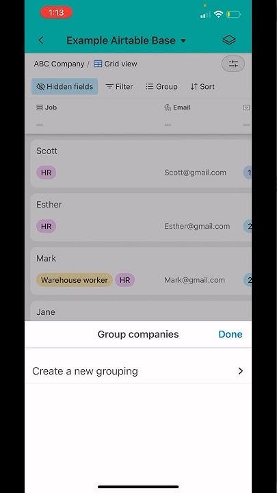 How To Group Data in Airtable on IPhone - YouTube