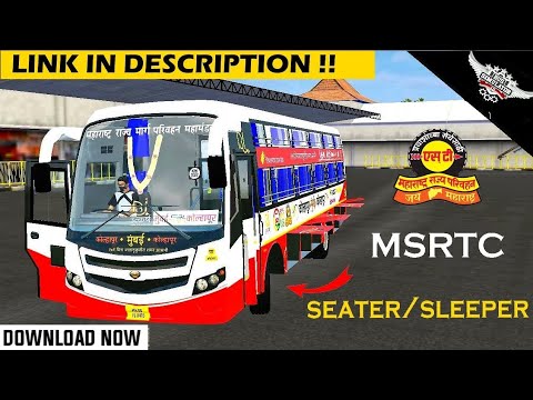 MSRTC SLEEPER BUS GAME MOD/Bus simulator Indonesia #msrtc # ...