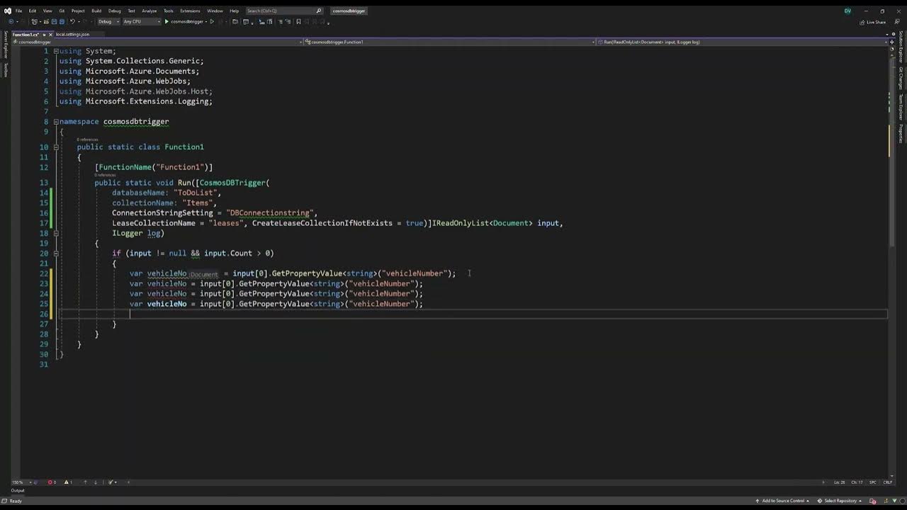 Azure Function Cosmosdb Trigger Youtube