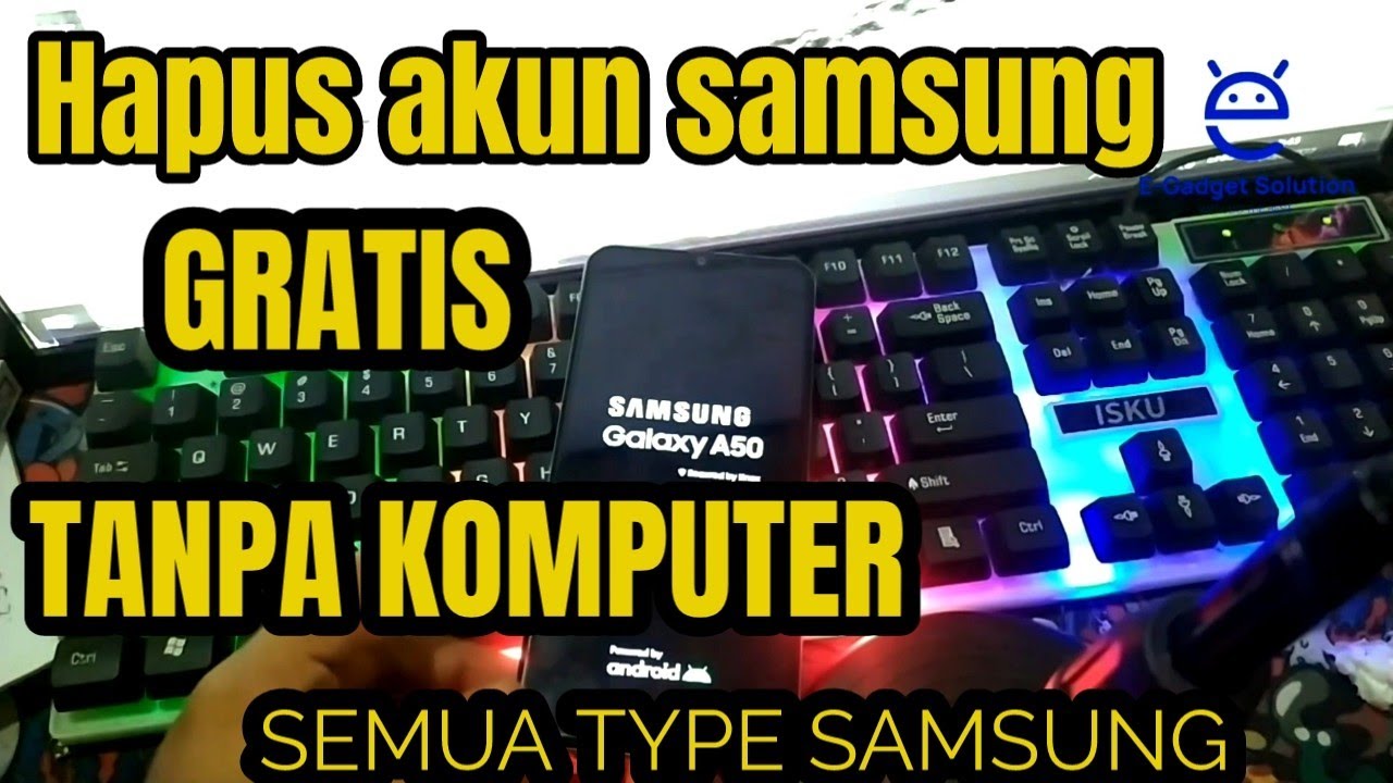 Cara hapus akun samsung A50,A51,A70 semua type samsung - YouTube